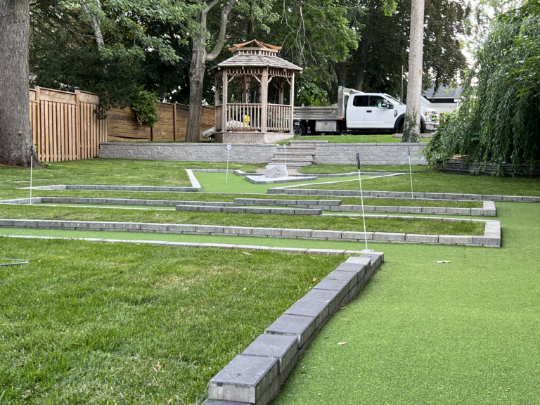 Building a mini-golf course | erindalelandscaping.ca